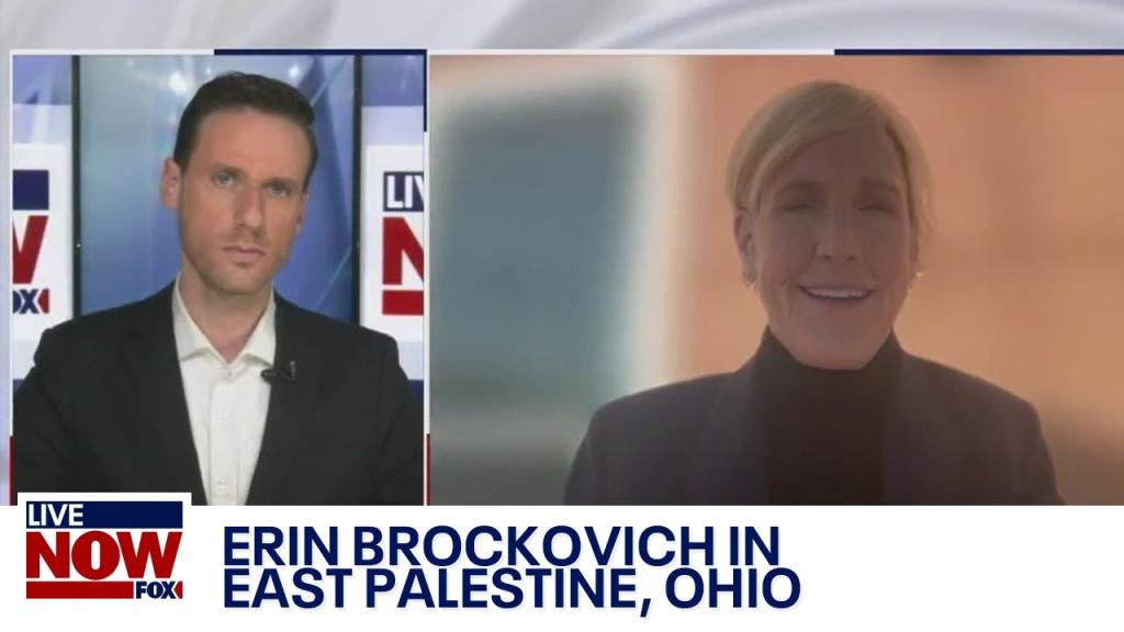 Erin Brockovich visits East Palestine, Ohio after train crash | LiveNOW ...